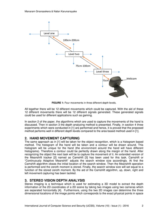 An Enhanced Computer Vision Based Hand Movement Capturing System with Stereo Vision | PDF