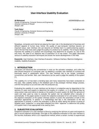 User-Interface Usability Evaluation | PDF