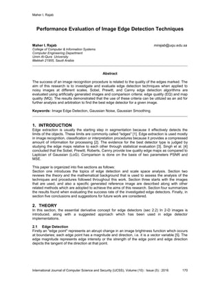 Performance Evaluation of Image Edge Detection Techniques | PDF | Web Development | Internet