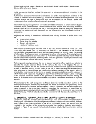 Information Security Management in University Campus Using Cognitive ...