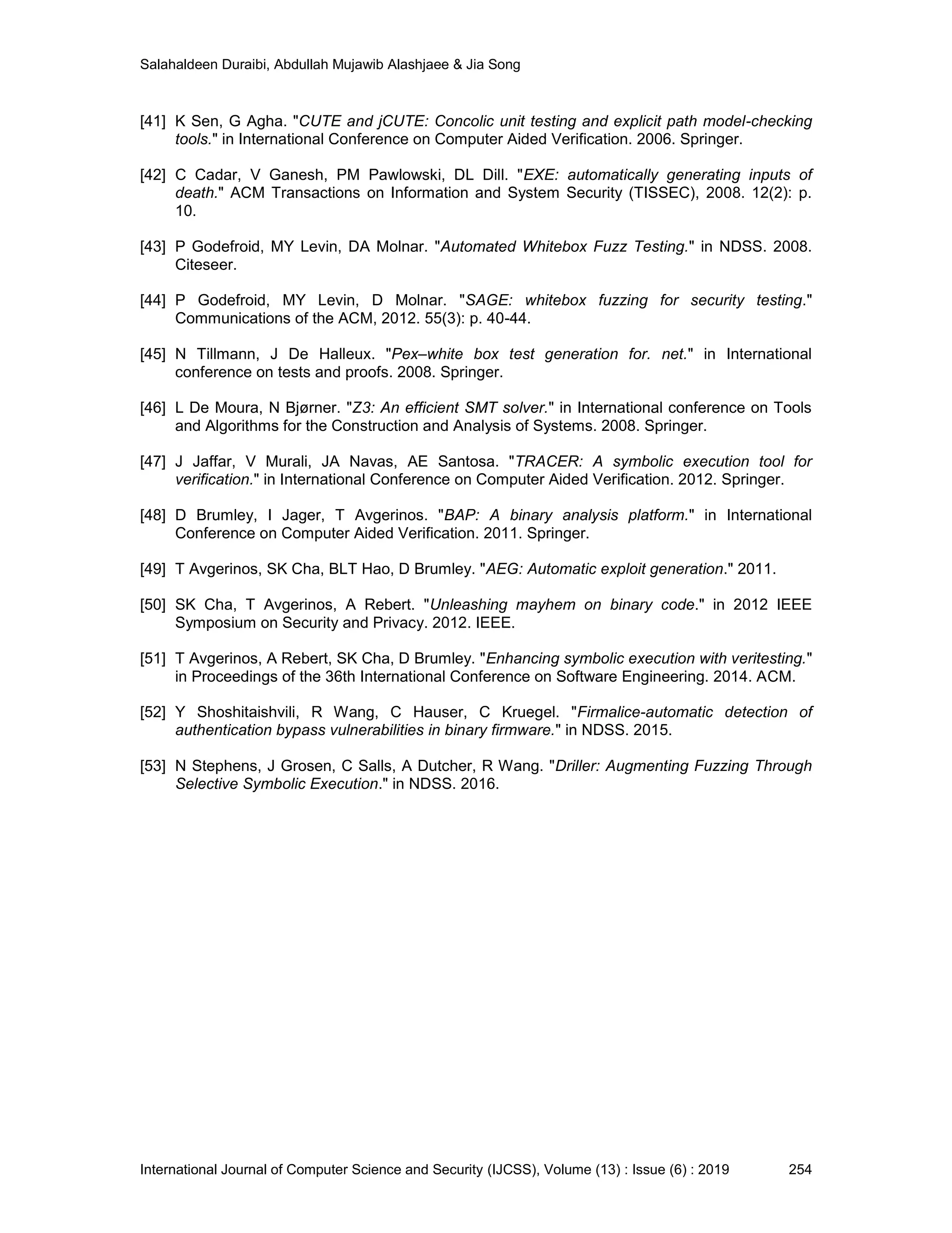 A Survey Of Symbolic Execution Tools Pdf Programming Languages