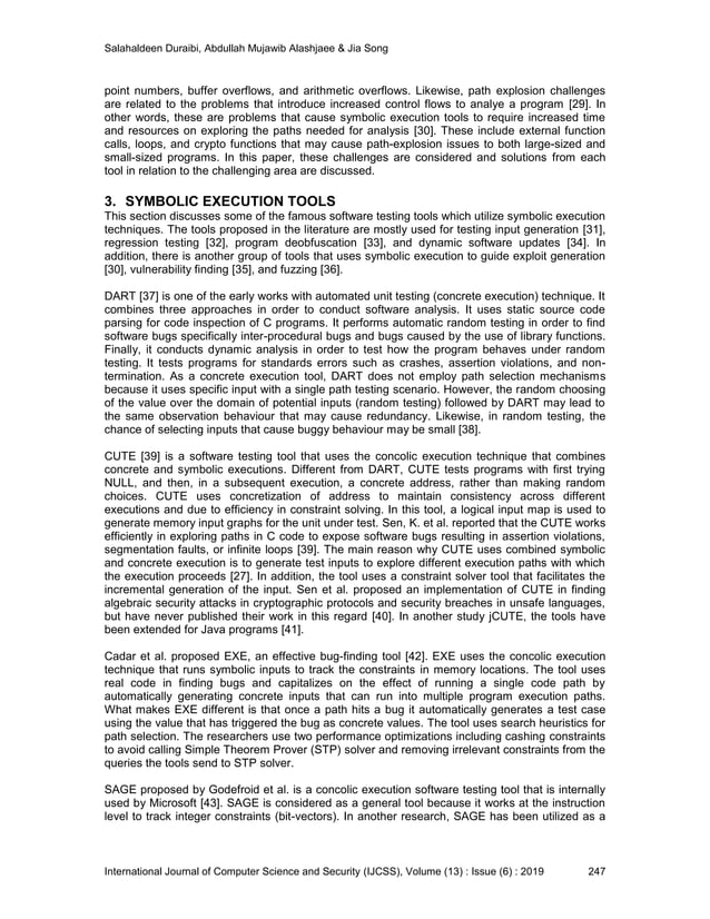 A Survey Of Symbolic Execution Tools Pdf Programming Languages