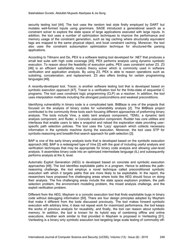A Survey Of Symbolic Execution Tools Pdf Programming Languages
