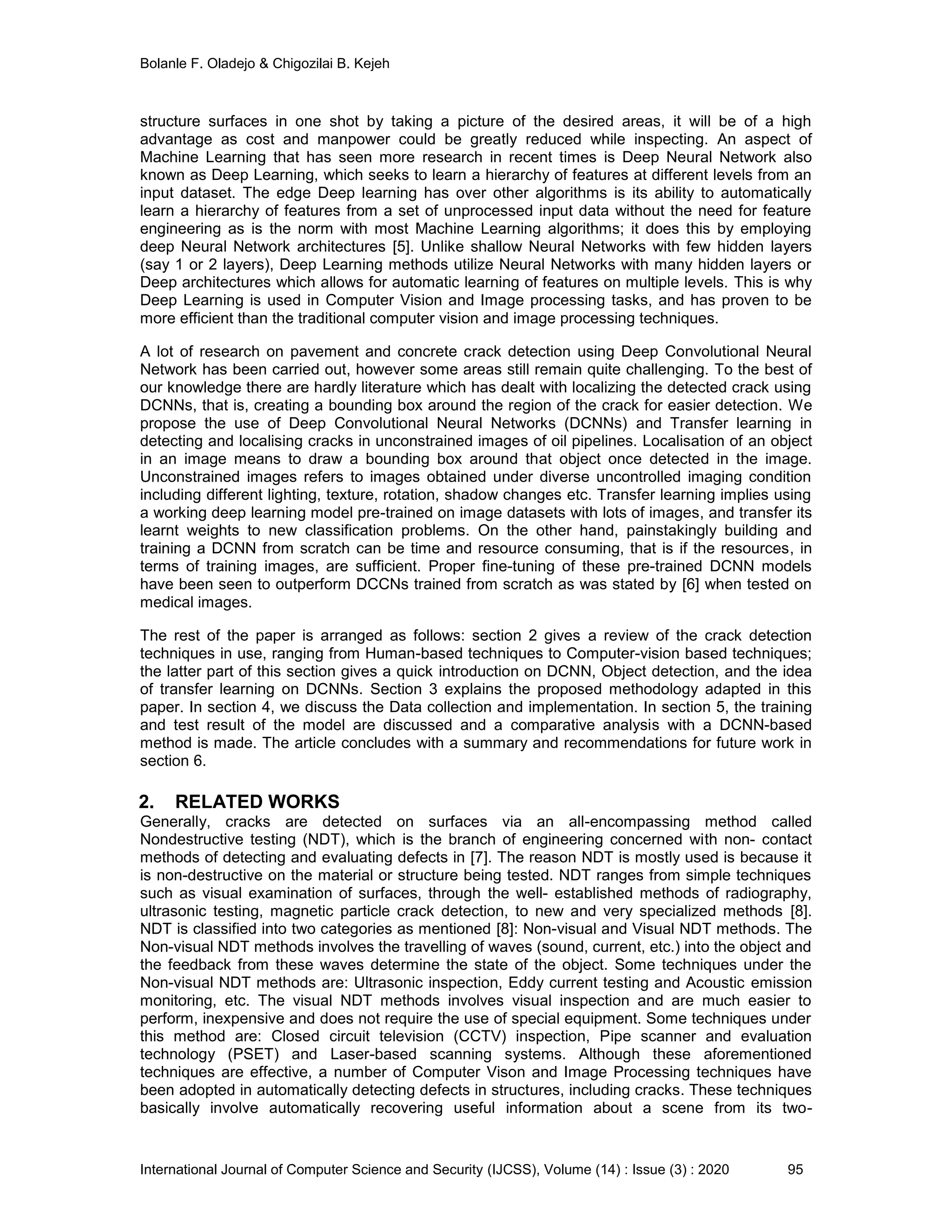 Development Of A Location Invariant Crack Detection And Localisation