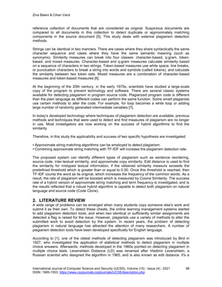 Combining Approximate String Matching Algorithms and Term Frequency In The Detection of ...