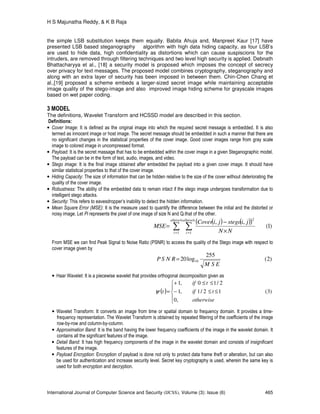 High Capacity and Security Steganography Using Discrete Wavelet Transform | PDF