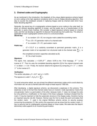 On the Usage of Chained Codes in Cryptography | PDF