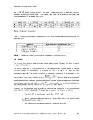 On the Usage of Chained Codes in Cryptography | PDF