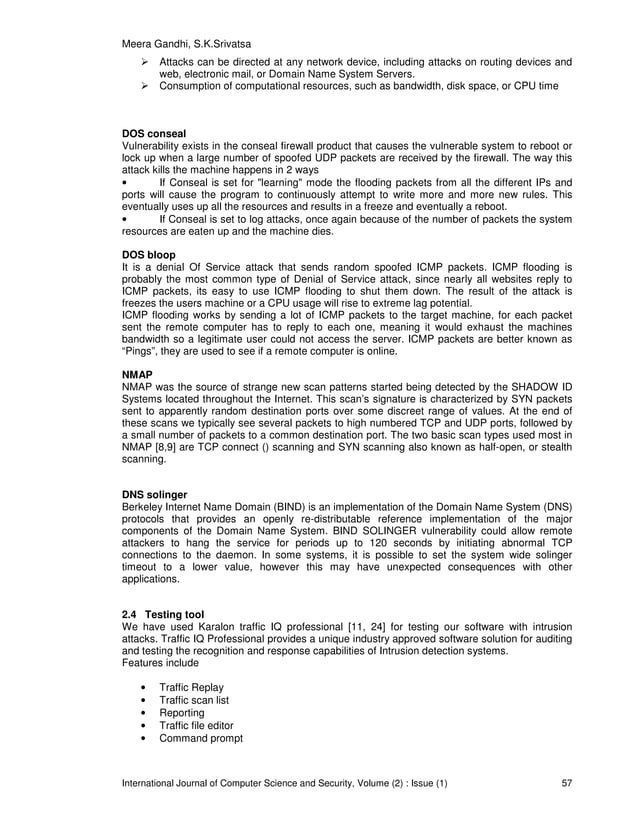 Detecting And Preventing Attacks Using Network Intrusion Detection