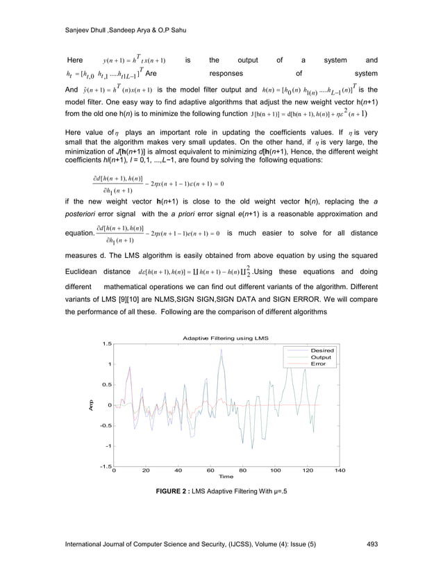 Performance Variation of LMS And Its Different Variants | PDF