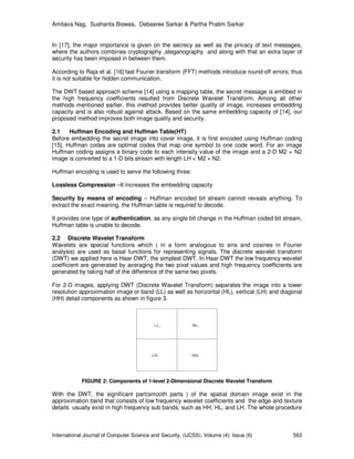 A Novel Technique for Image Steganography Based on DWT and Huffman Encoding | PDF