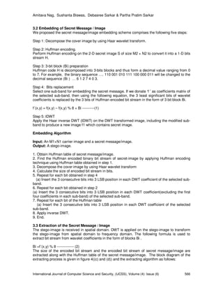 A Novel Technique for Image Steganography Based on DWT and Huffman Encoding | PDF