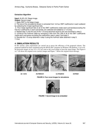 A Novel Technique for Image Steganography Based on DWT and Huffman Encoding | PDF