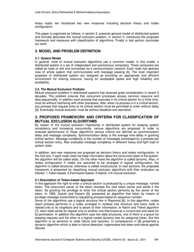 A New Function Based Framework For Classification And Evaluation Of Mutual Exclusion Algorithms