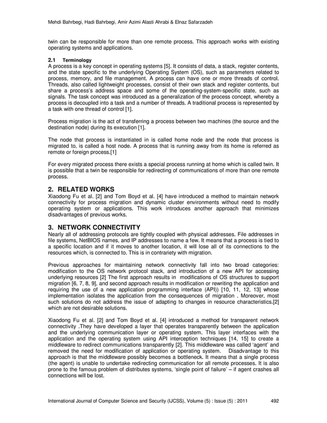 Maintenance of Network Connectivity Across Process Migration | PDF | Operating Systems ...
