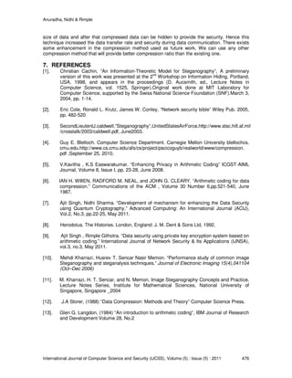 A Novel Steganography Technique that Embeds Security along with Compression | PDF