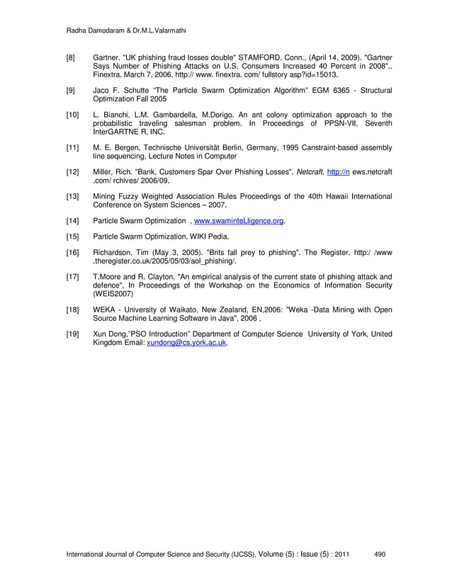 Phishing Website Detection Using Particle Swarm Optimization | PDF
