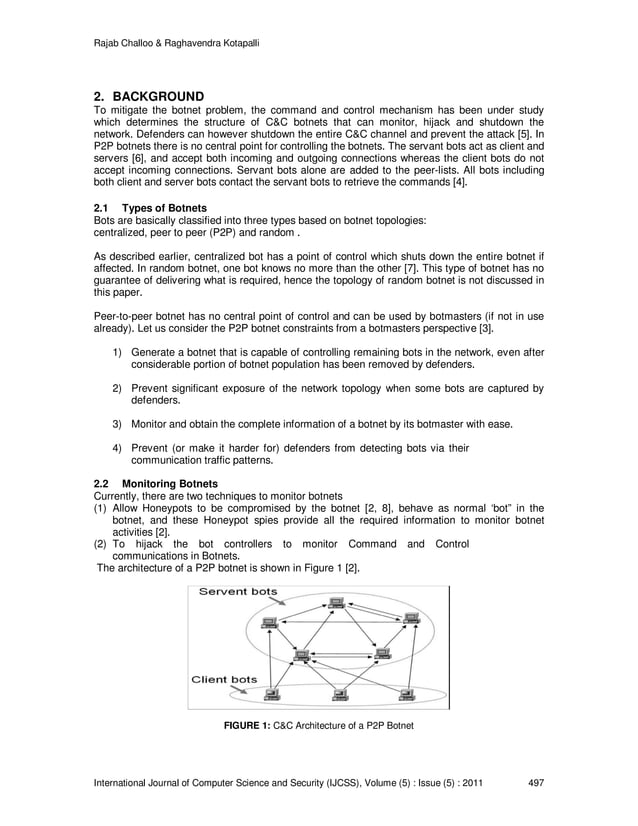 Detection Of Botnets Using Honeypots And P2p Botnets Pdf Internet Computing