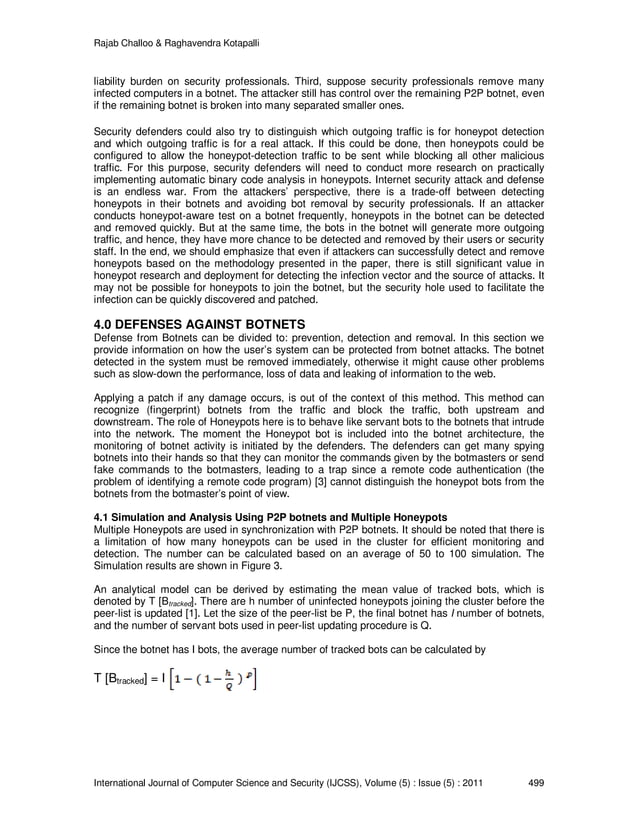 Detection Of Botnets Using Honeypots And P2p Botnets Pdf Internet Computing