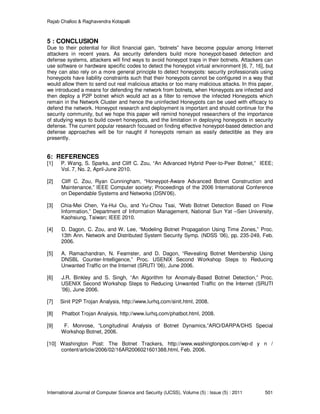 Detection of Botnets using Honeypots and P2P Botnets | PDF | Internet | Computing
