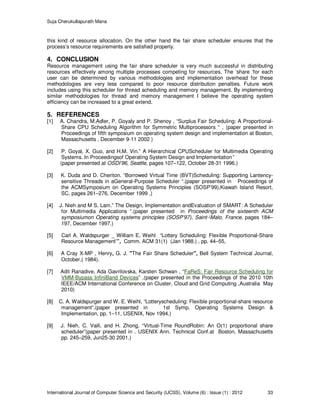 Recourse Management Using a Fair Share Scheduler | PDF