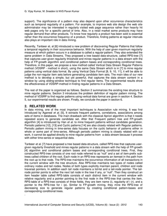 Mining Regular Patterns in Data Streams Using Vertical Format | PDF