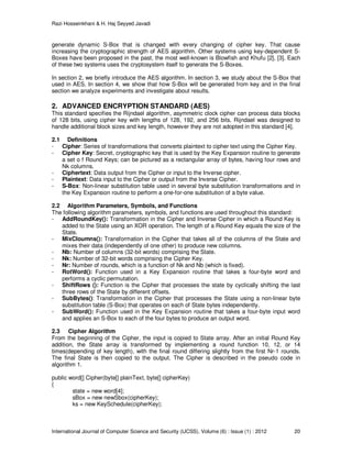 Using Cipher Key to Generate Dynamic S-Box in AES Cipher System | PDF