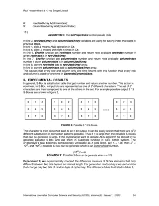 Using Cipher Key to Generate Dynamic S-Box in AES Cipher System | PDF