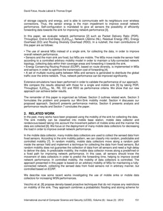 Performance Evaluation of Mini-sinks Mobility Using Multiple Paths in Wireless Sensor Networks | PDF