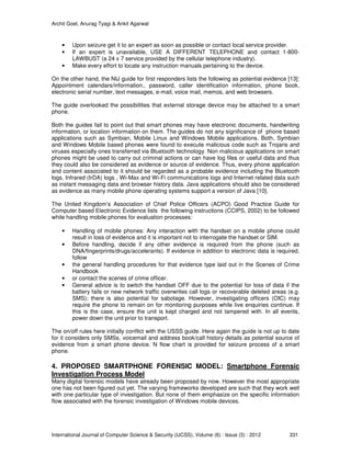 Smartphone Forensic Investigation Process Model | PDF