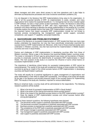 ERP Implementation Success Factors in Saudi Arabia | PDF