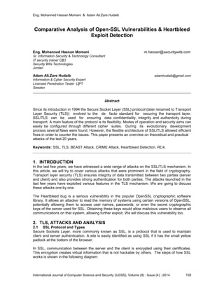 Comparative Analysis of Open-SSL Vulnerabilities & Heartbleed Exploit ...