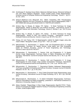An Image Steganography Algorithm Using Huffman and Interpixel Difference Encoding | PDF