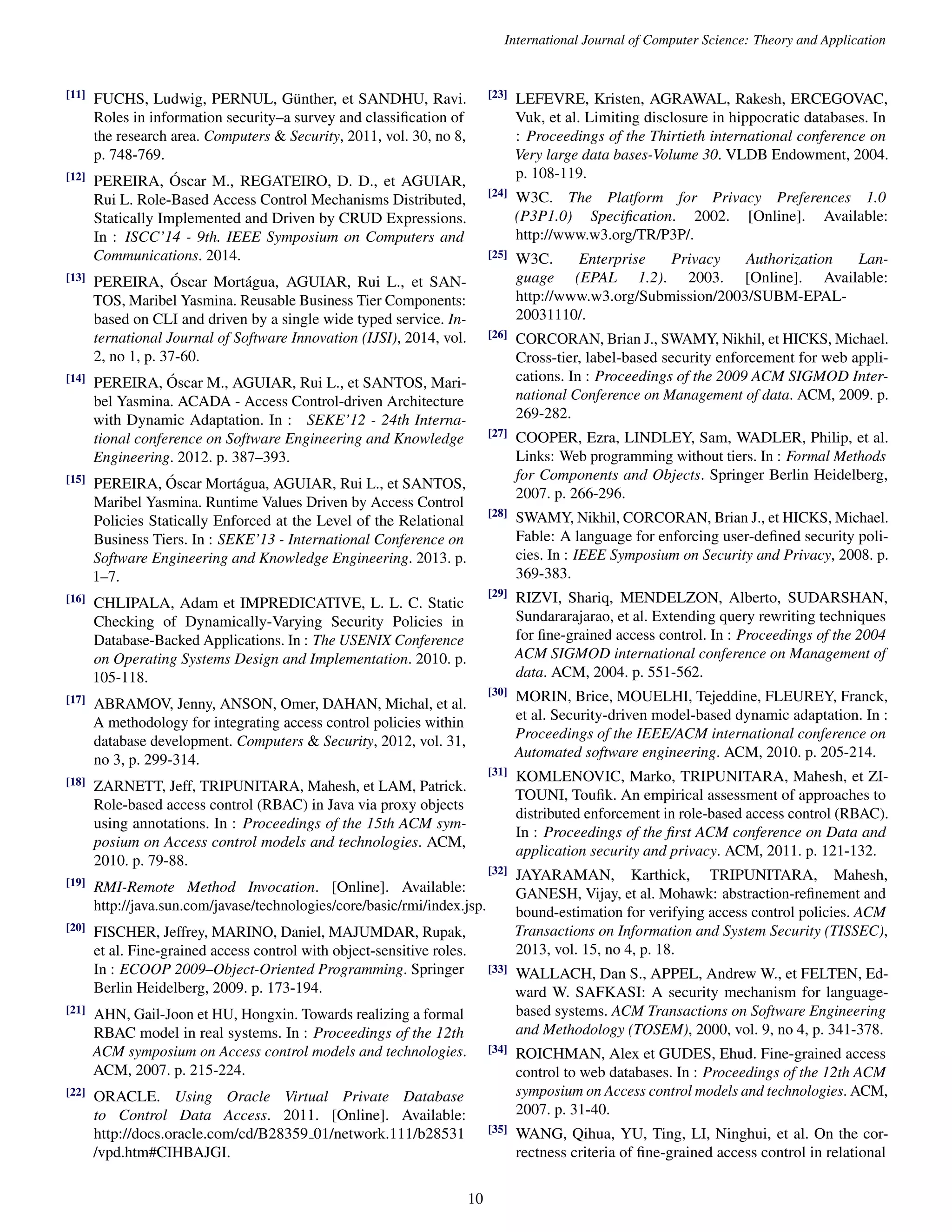 Distributed and Typed Role-based Access Control Mechanisms Driven by CRUD Expressions ...