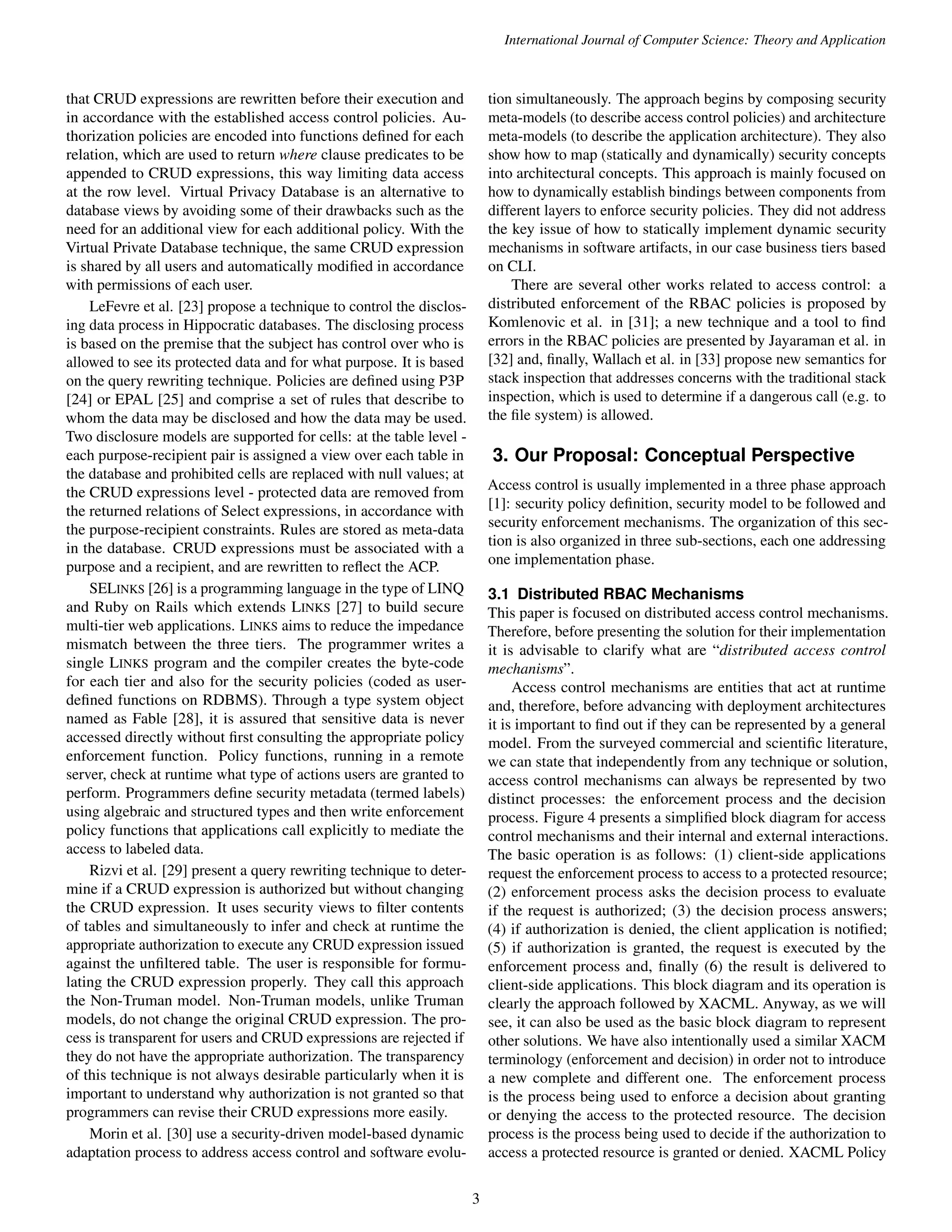 Distributed and Typed Role-based Access Control Mechanisms Driven by CRUD Expressions ...