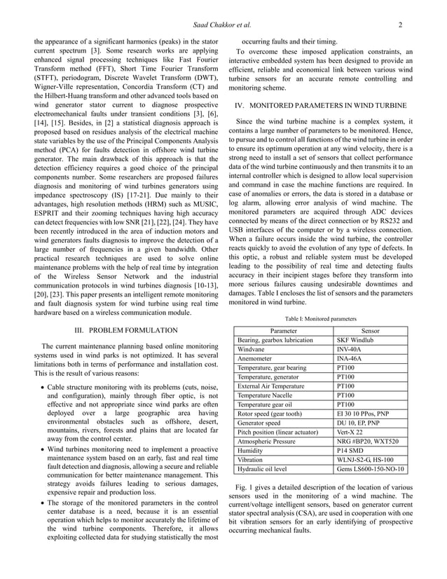 Real Time And Wireless Smart Faults Detection Device For Wind Turbines