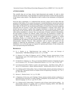 INFLUENCE OF DATA GEOMETRY IN RANDOM SUBSET FEATURE SELECTION | PDF | Technology & Computing