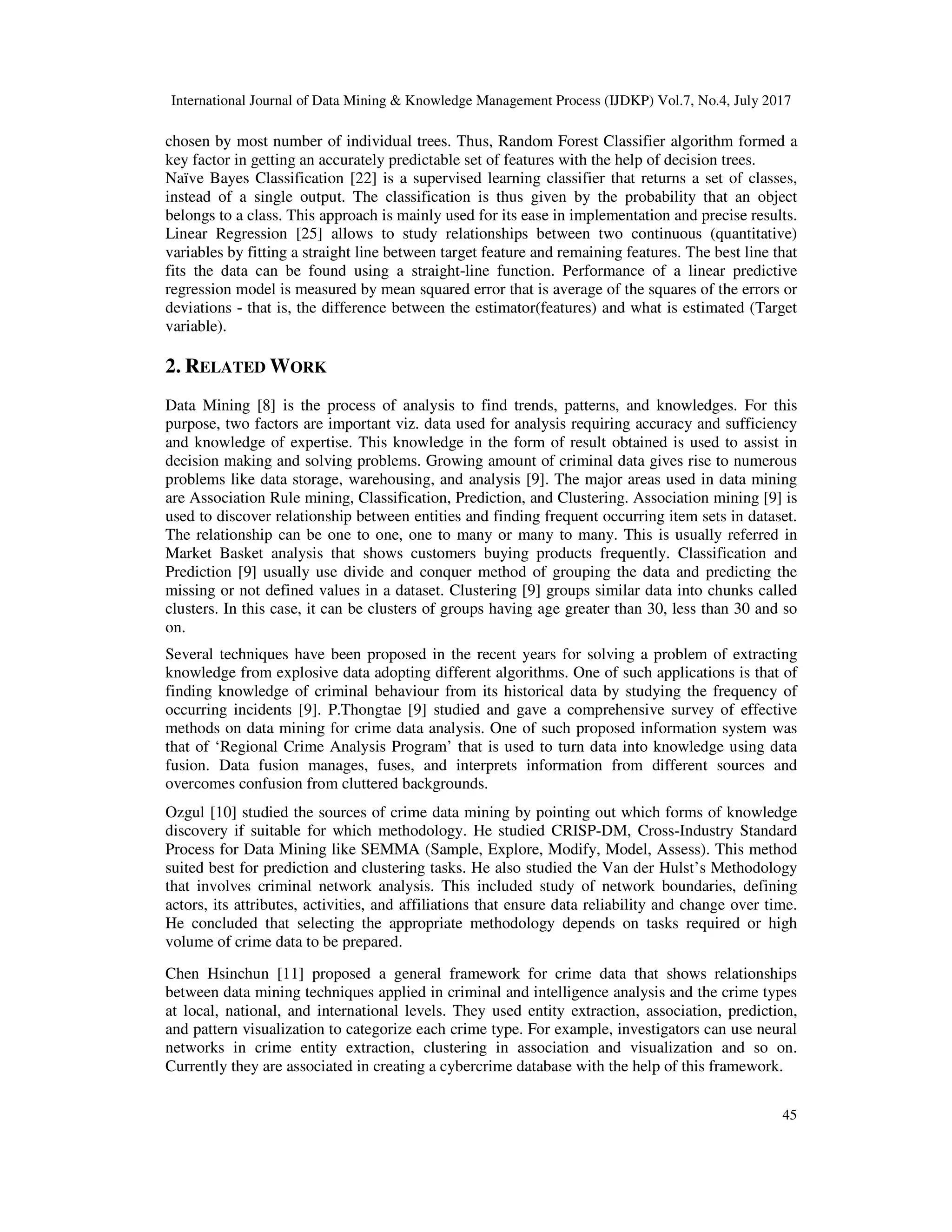 PREDICTIVE MODELLING OF CRIME DATASET USING DATA MINING | PDF