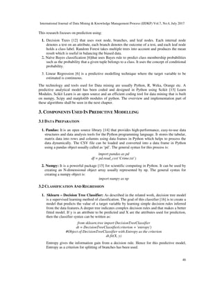 PREDICTIVE MODELLING OF CRIME DATASET USING DATA MINING | PDF