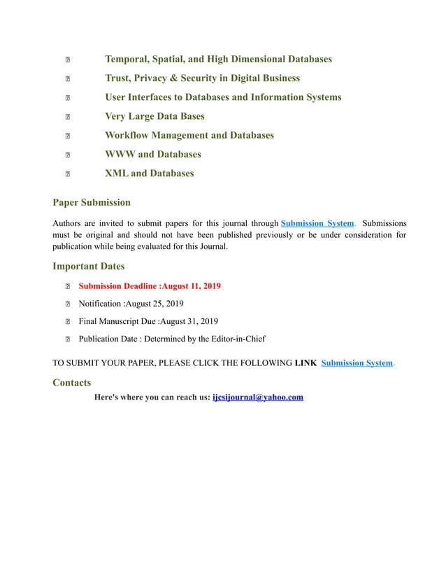 Ijdbms | RTF | Databases | Computer Software and Applications