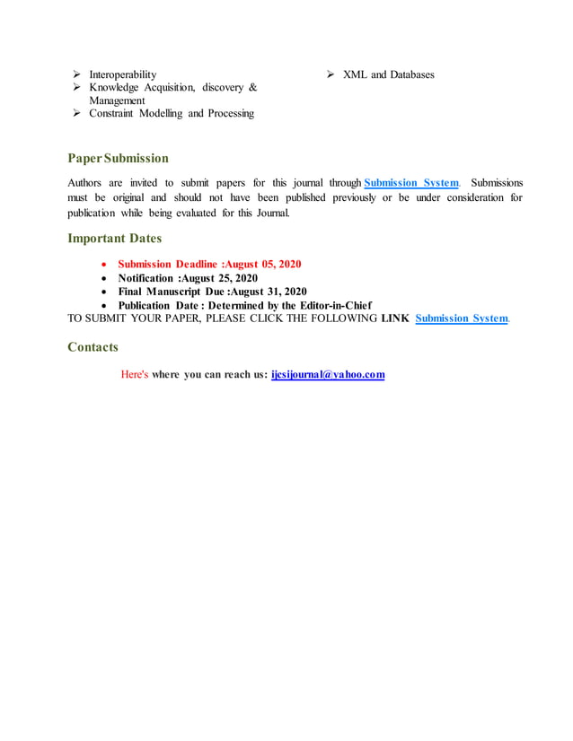 International Journal of Database Management Systems (IJDBMS) | DOCX