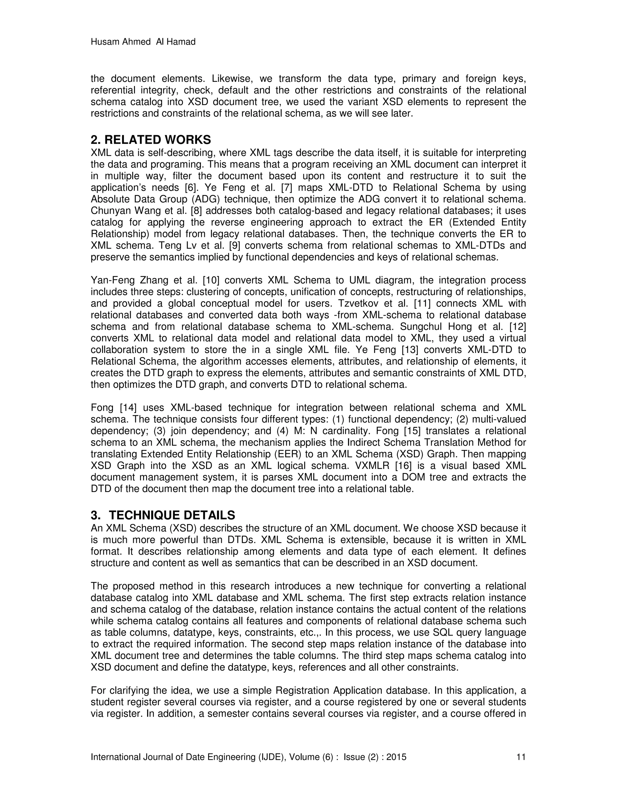 Catalog-based Conversion from Relational Database into XML Schema (XSD) | PDF