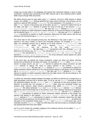 Catalog-based Conversion from Relational Database into XML Schema (XSD) | PDF