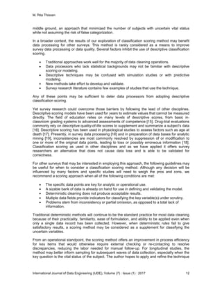 Classification Scoring for Cleaning Inconsistent Survey Data | PDF