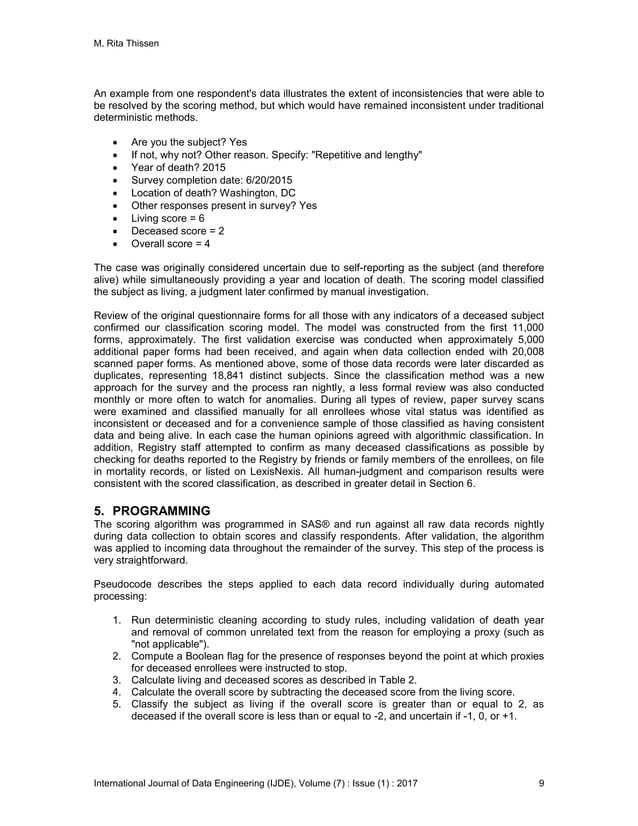 Classification Scoring for Cleaning Inconsistent Survey Data | PDF
