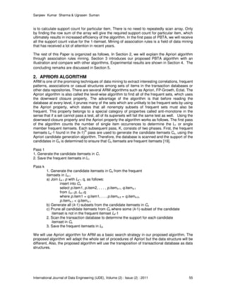 A Performance Based Transposition algorithm for Frequent Itemsets Generation | PDF