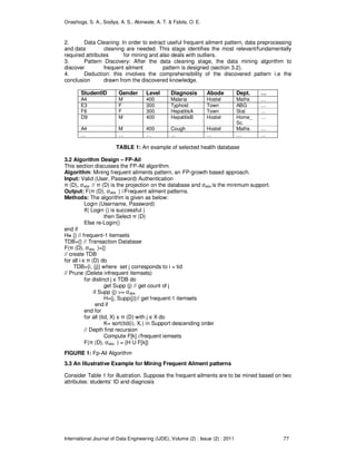 Mining of Prevalent Ailments in a Health Database Using Fp-Growth Algorithm | PDF | Databases ...