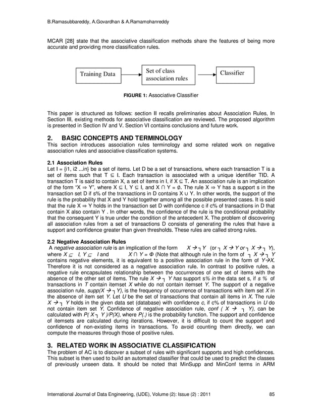Classification based on Positive and Negative Association Rules | PDF