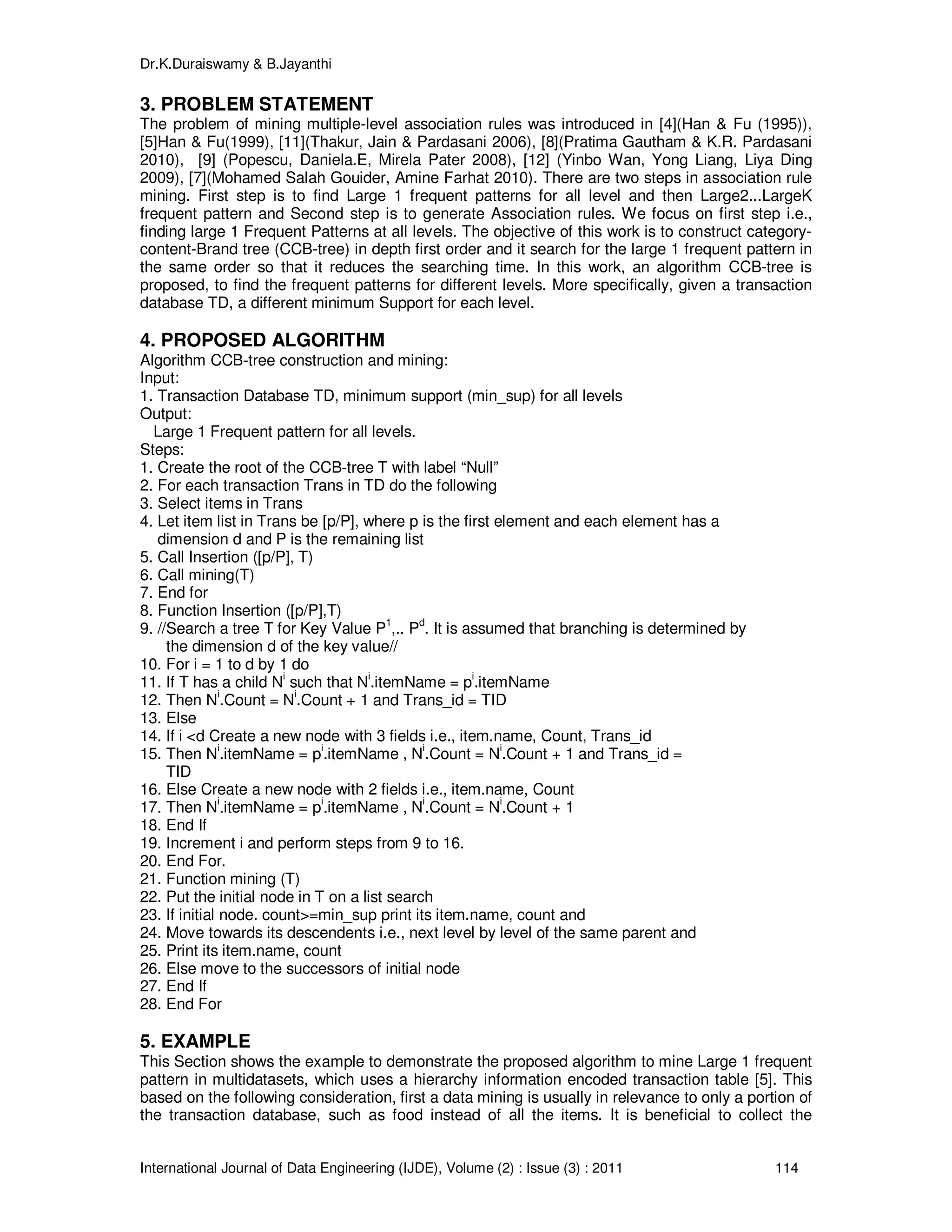 A Novel preprocessing Algorithm for Frequent Pattern Mining in Multidatasets | PDF