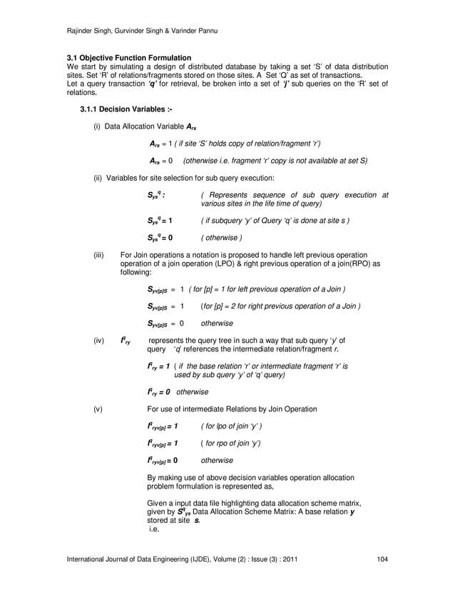 Optimized Access Strategies for a Distributed Database Design | PDF